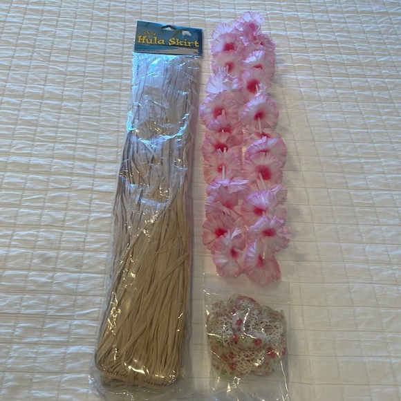 Beistle | Costumes | Hawaiian Luau Costume Grass Hula Skirt Floral Lei ...